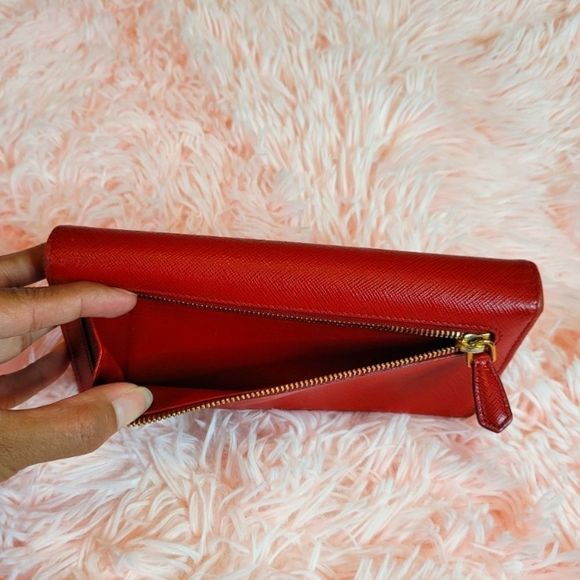 Prada | Bags | Prada Silver Logo Plaque Fold | Poshmark